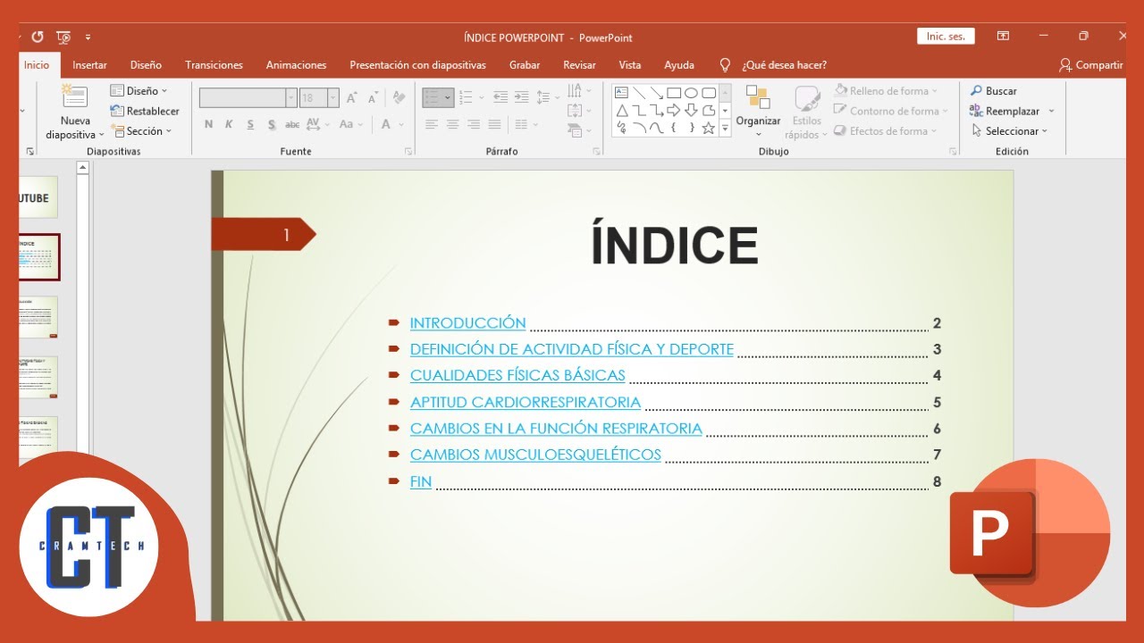 Ejemplos de cómo hacer un índice en PowerPoint fácilmente