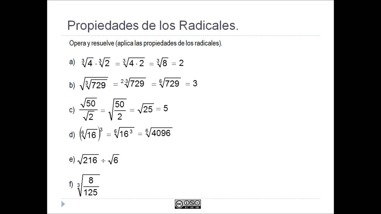 Ejemplos de radicales y su aplicación en matemáticas
